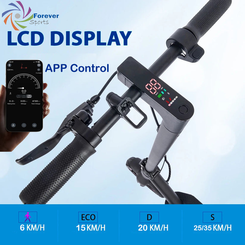 E9G Electric Scooter, 10'' wheels, 1000w max power motor, upto 35km ra – Forever Sports